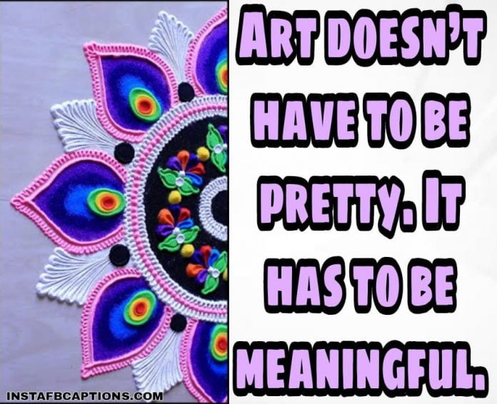 100+ RANGOLI Instagram Captions Quotes in 2022